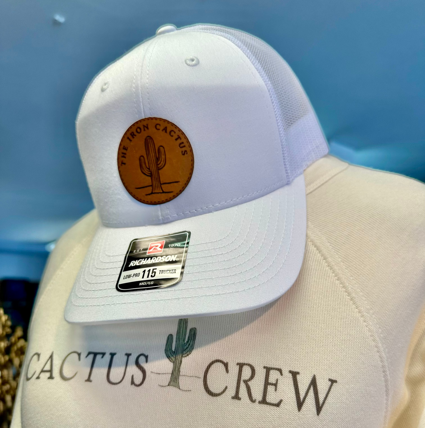 The Iron Cactus Patch Hat - White – The Iron Cactus of Kingston, NH
